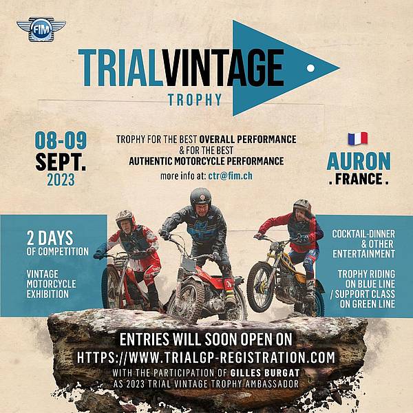 Burgat, ambassadeur du Trophy Vintage FIM 2023 - Trial Magazine
